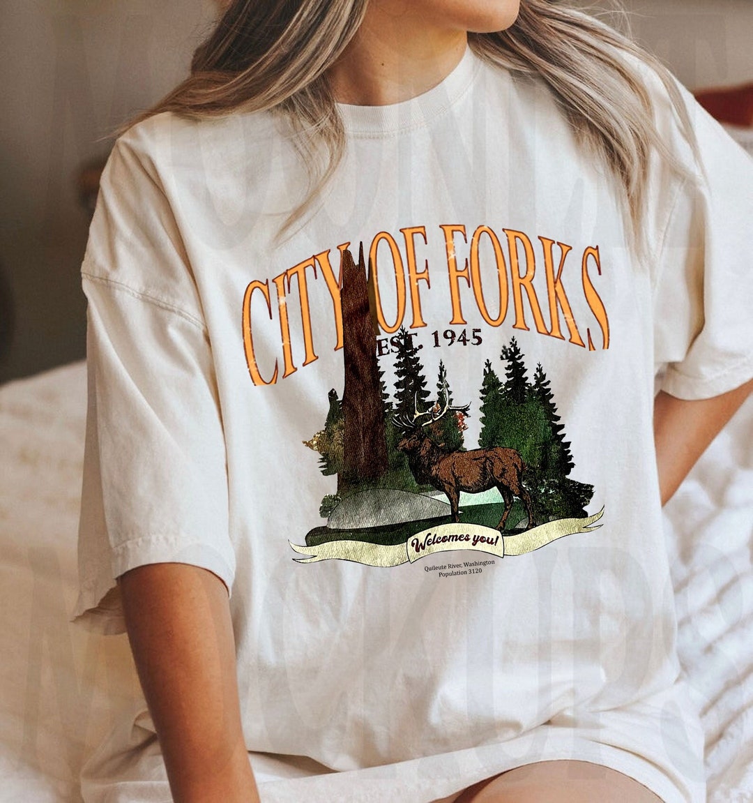 Twilight Saga Shirt, City of Forks Shirt, Edward Cullen Shirt, Fork ...