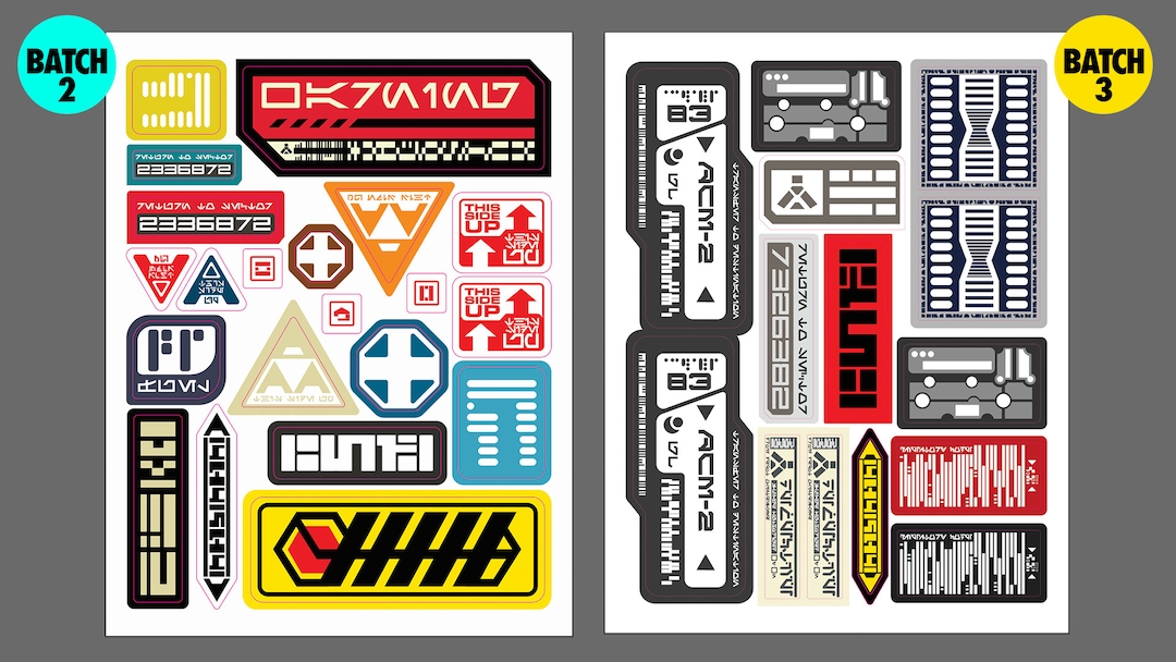 Star Wars Inspired Decals Sheet Set - Batch 2 & 3 - Etsy
