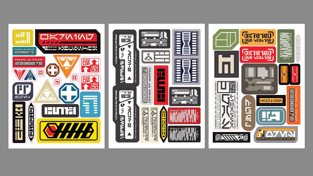 Star Wars Inspired Decals Sheet Set - Batch 2, 3, & 4 - Etsy