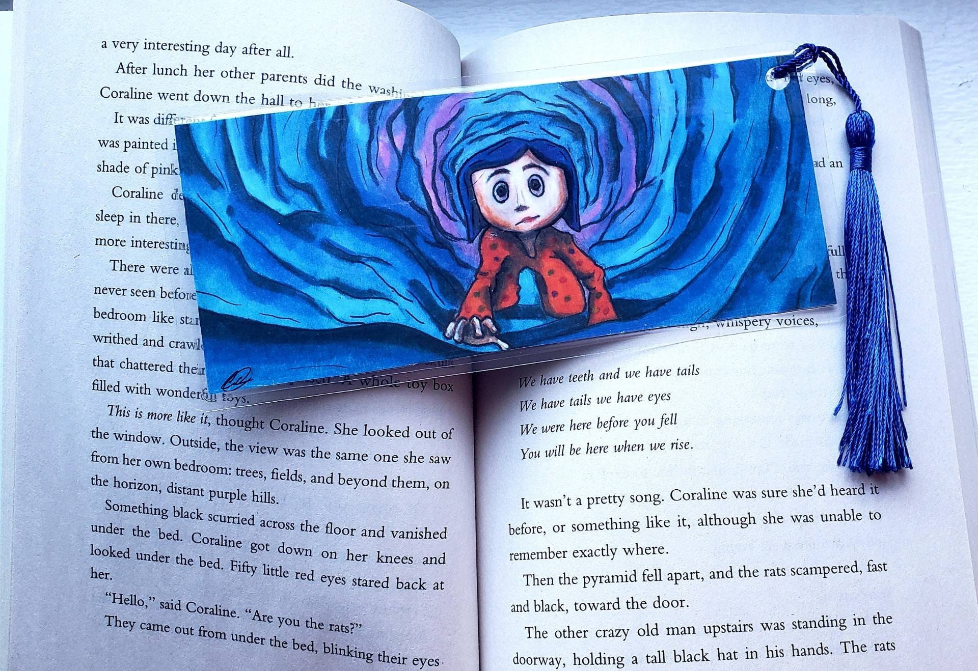 Coraline Laminated Bookmark Etsy