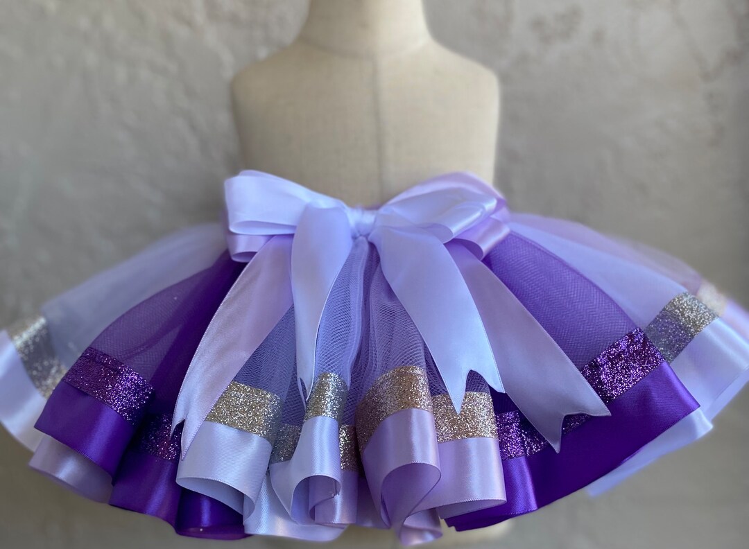 Purple, Lavender and White Glitters Tutu, Baby Girl Tutu, Birthday Tutu ...