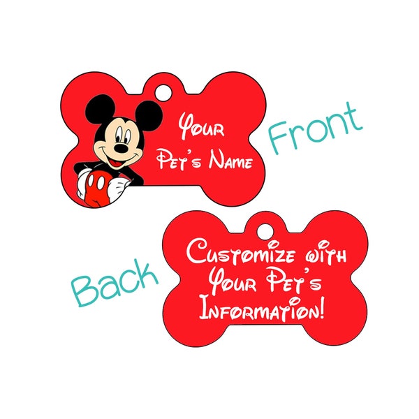 Mickey Name Tag - Etsy