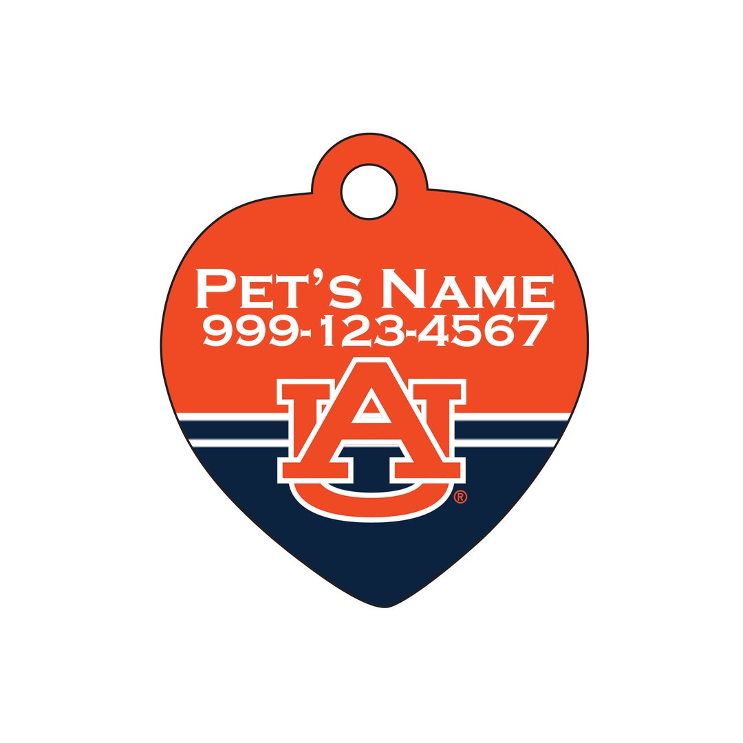 Auburn Tigers Pet Id Tag for Dogs & Cats Officially Licensed - Etsy