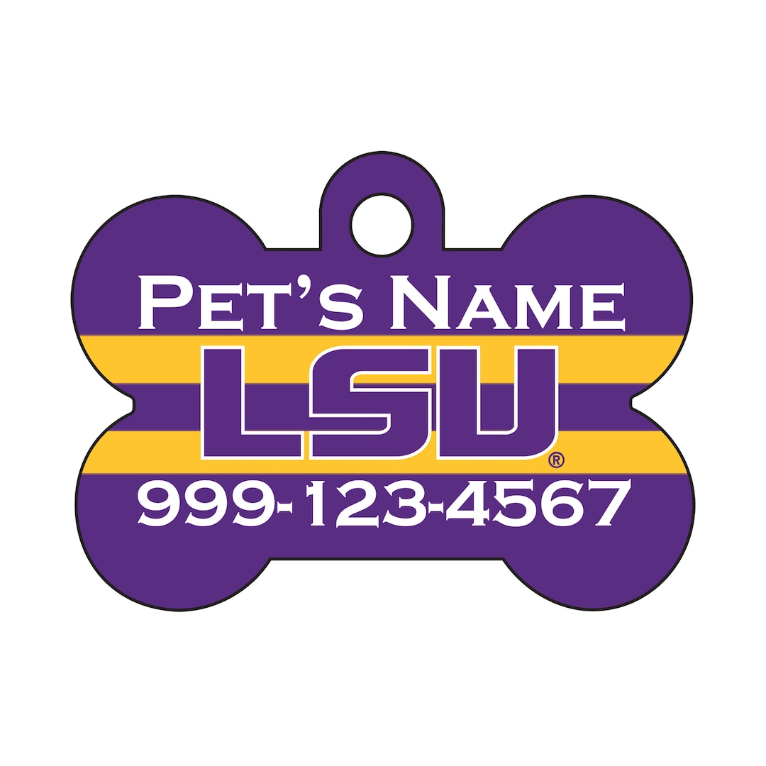 LSU Tigers Pet Id Dog Tag | Officially Licensed | Personalized for Your ...