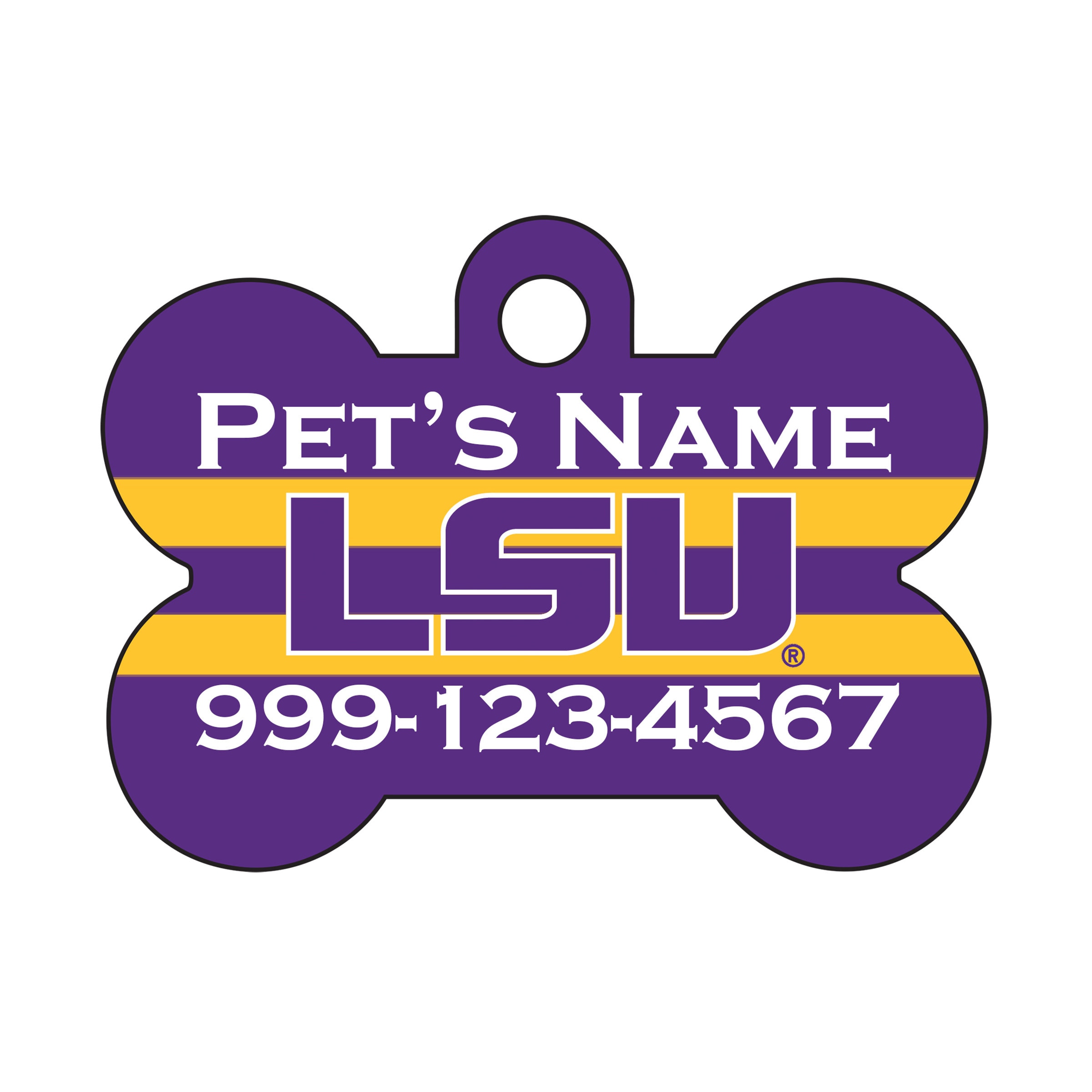 LSU Tigers Pet Id Dog Tag Officially Licensed Personalized | Etsy