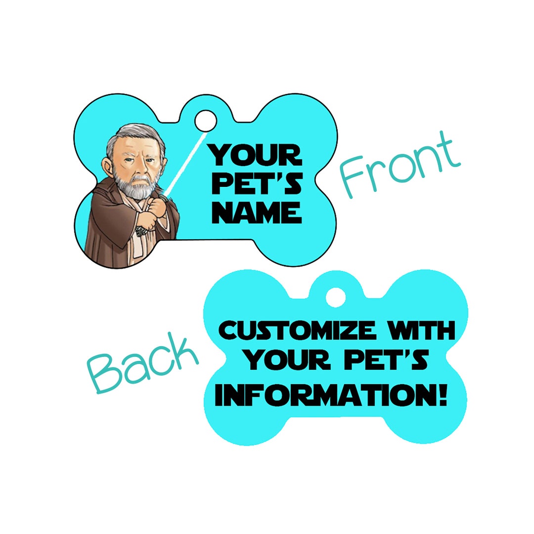 Disney Star Wars Obi-wan Kenobi Double Sided Pet Id Dog Tag ...