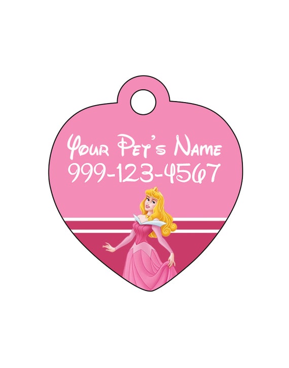 Disney Aurora Pet Id Tag for Dogs and Cats Personalized W/ | Etsy