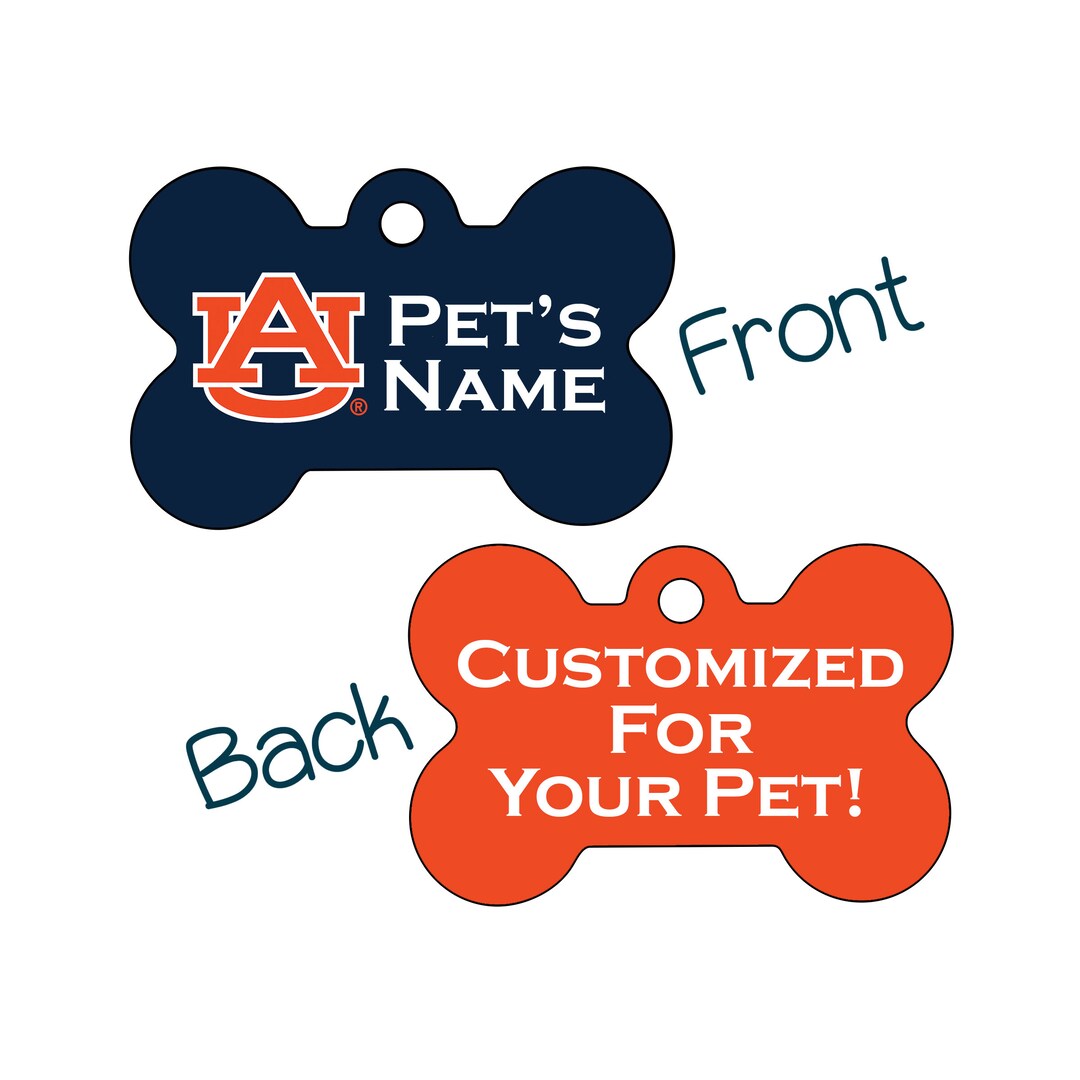 Auburn Tigers 2-sided Pet Id Dog Tag | Officially Licensed ...