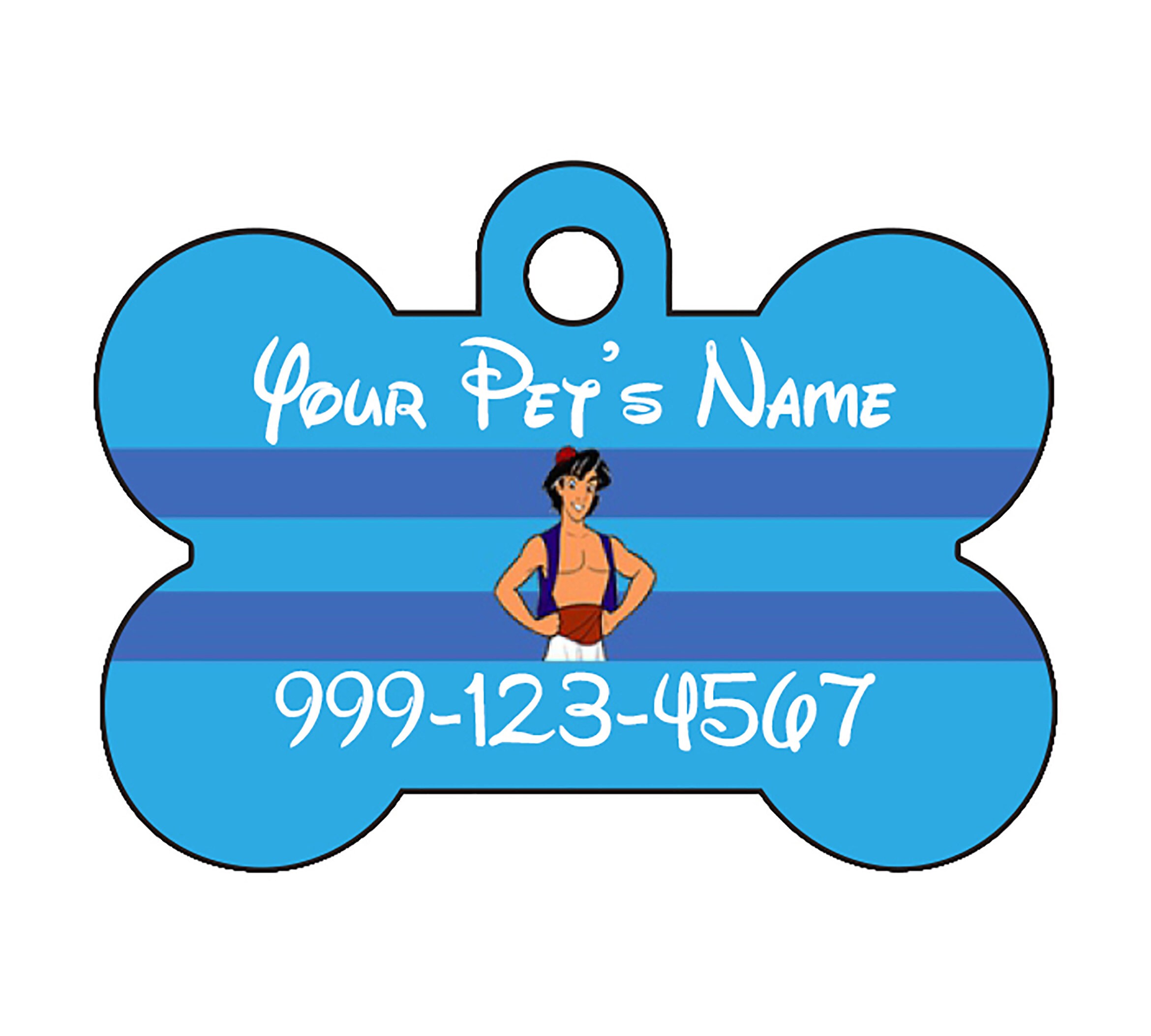 Disney Aladdin Pet Id Dog Tag Personalized W/ Your Pet's | Etsy