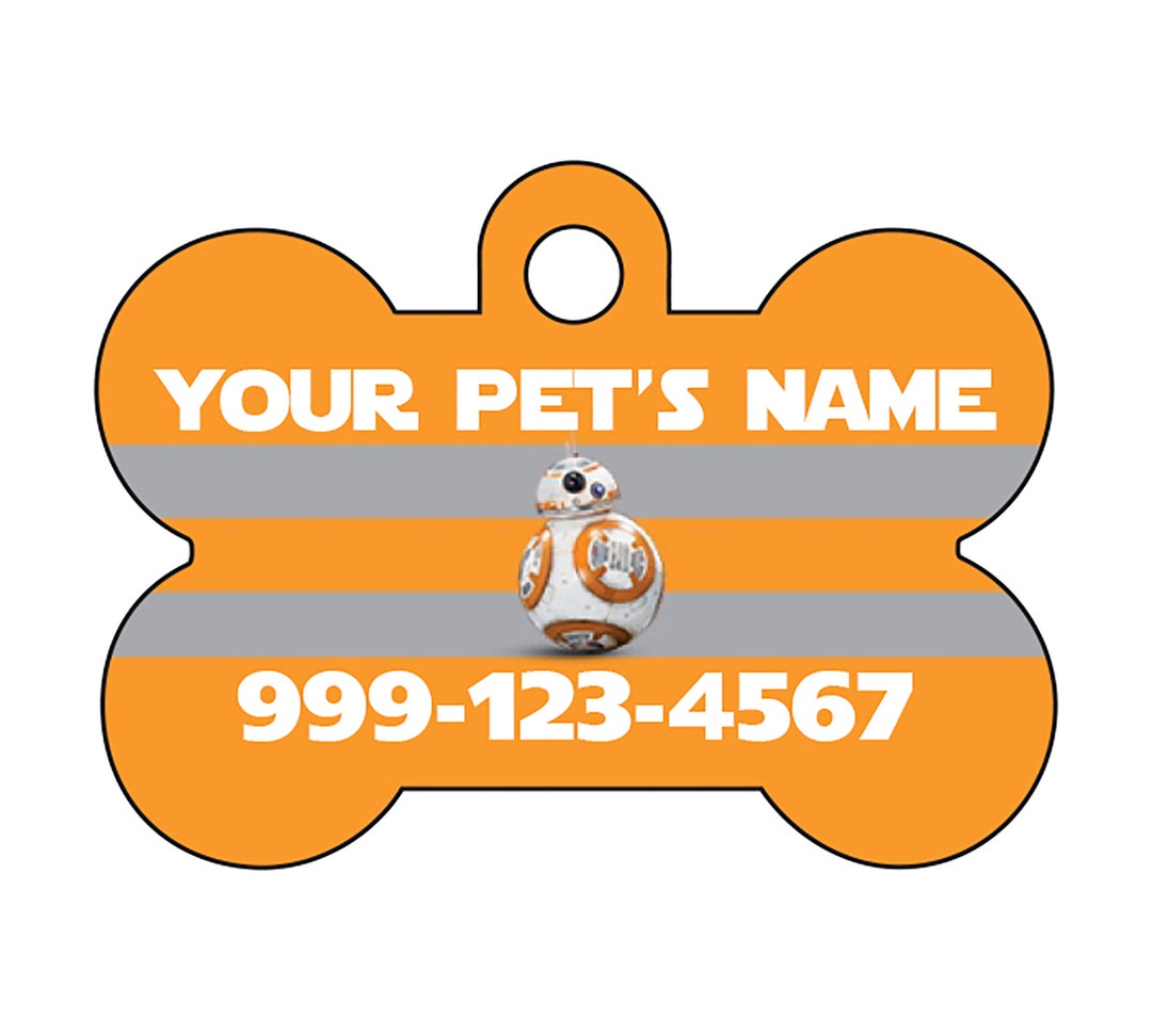Disney Star Wars BB8 Pet Id Dog Tag Personalized W/ Your Pet's Name and ...