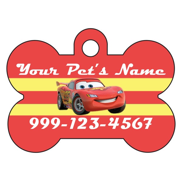 Lightning Mcqueen Name Tag - Etsy