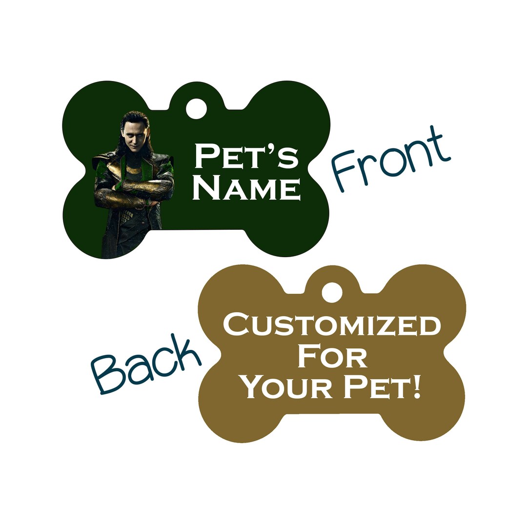 Loki | Marvel 2-sided Pet Id Dog Tag | Personalized for Your Pet - Etsy