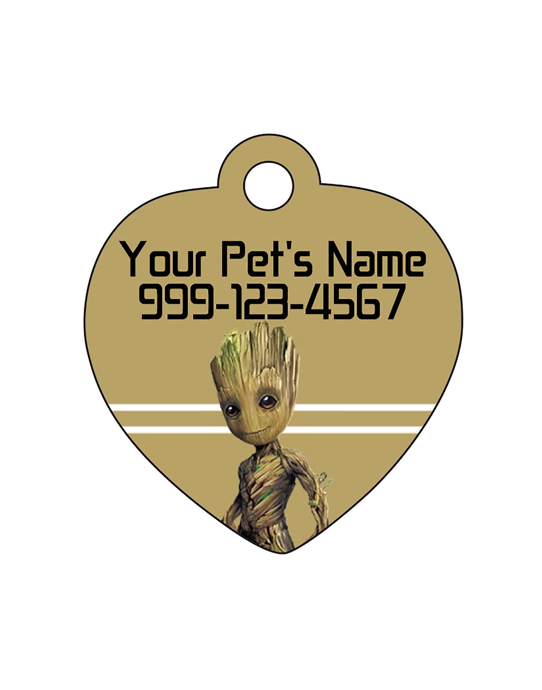 Baby Groot Disney Guardians of the Galaxy Pet Id Tag for Dogs and Cats ...
