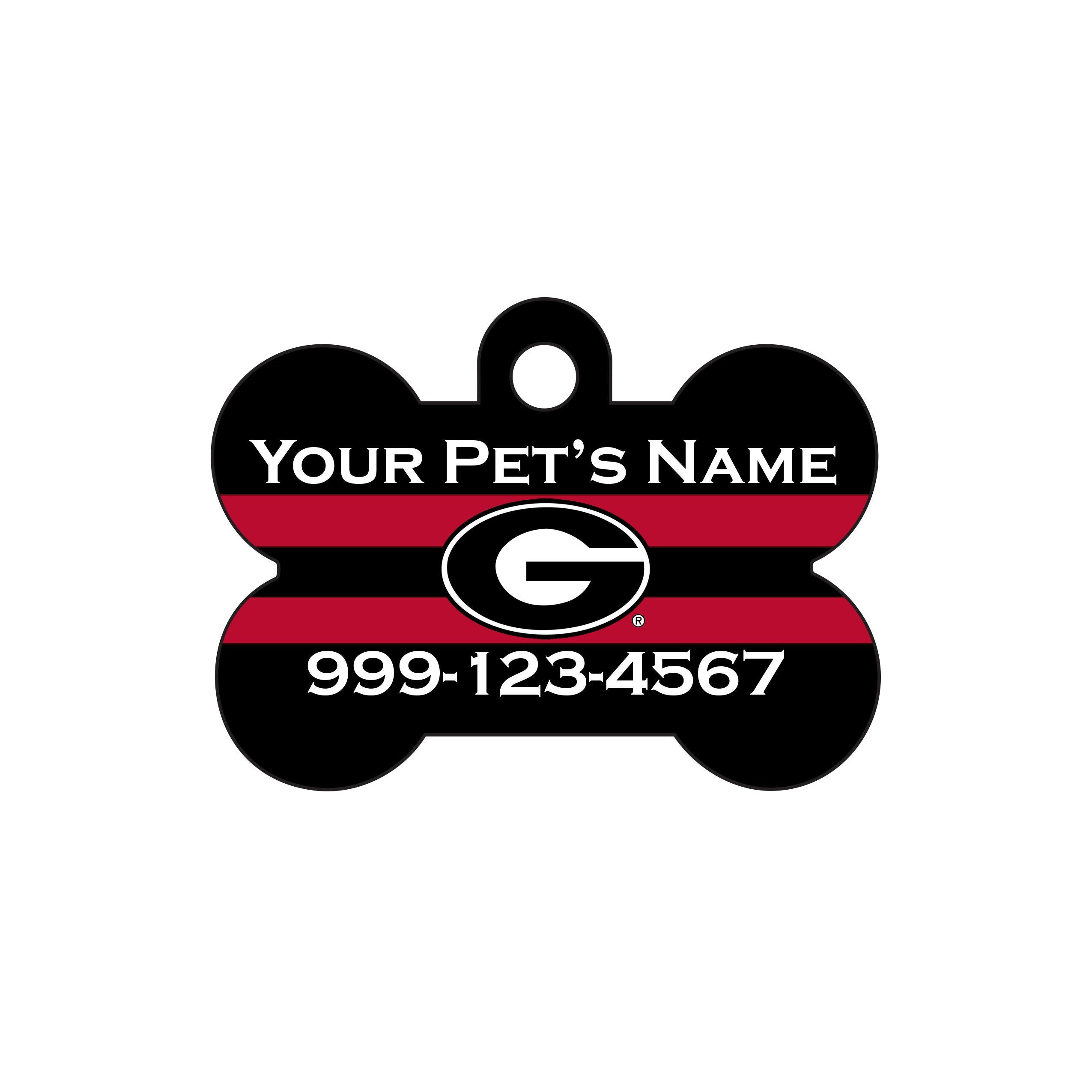 Georgia Bulldogs Pet Id Dog Tag Officially Licensed | Etsy