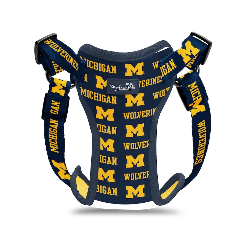 Michigan Wolverines Adjustable Step-in Dog Harness | Officially ...