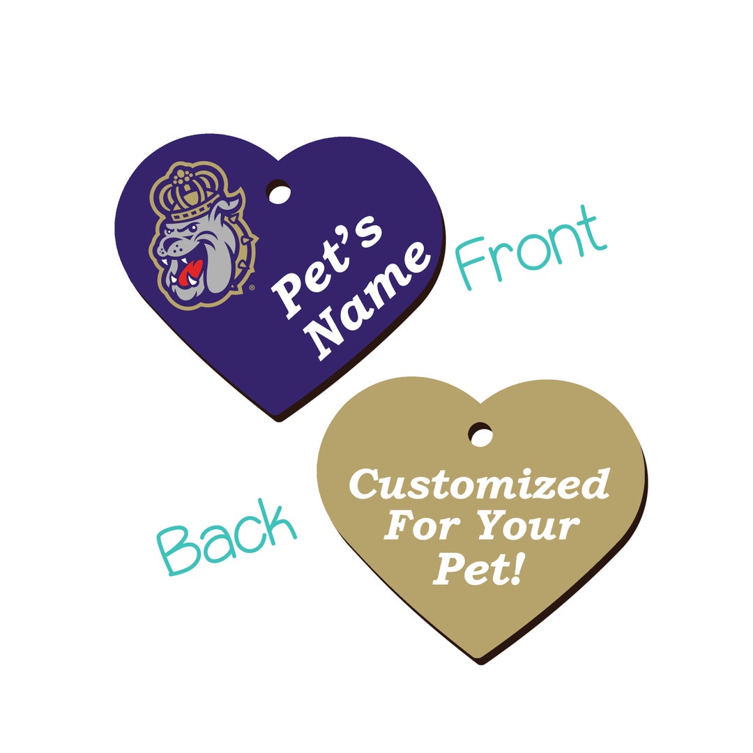 James Madison Dukes Pet Id Tag for Dogs & Cats | NCAA Officially ...