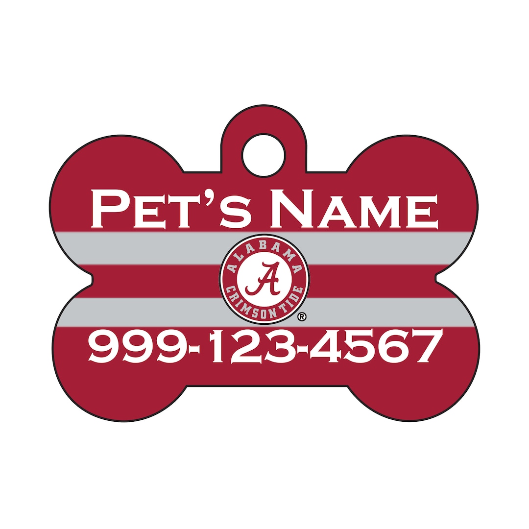 Alabama Crimson Tide Pet Id Dog Tag | Officially Licensed ...