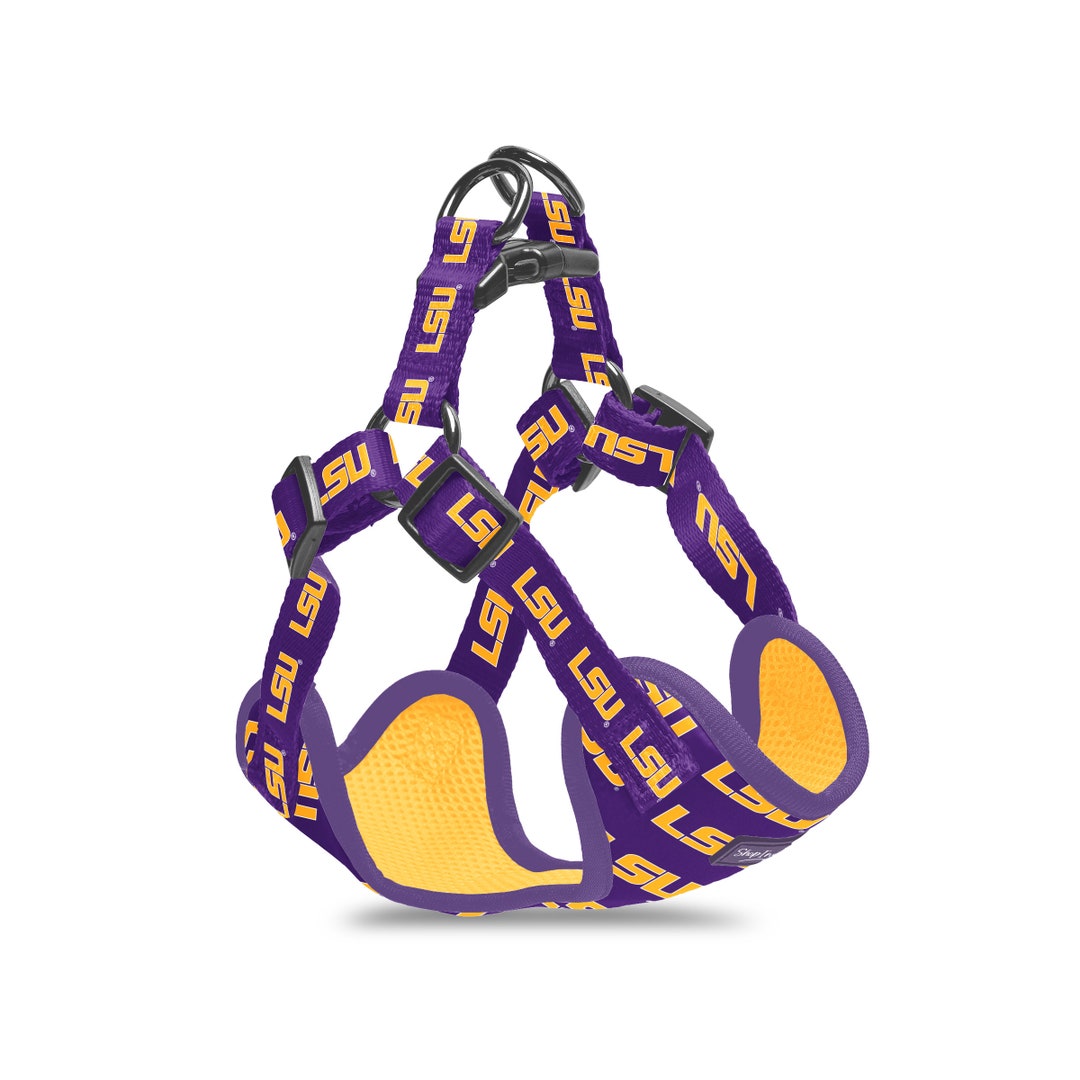 LSU Tigers Adjustable Step-in Dog Harness | Officially Licensed | Fits ...