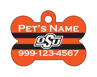 Custom Ohio State Buckeyes Themed Double-sided Dog ID Tag Mini Bone ...