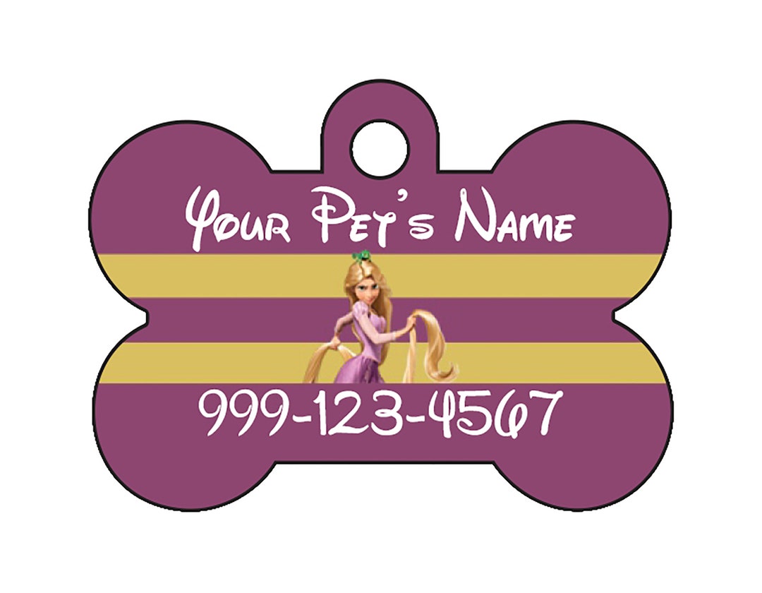 Disney Rapunzel Tangled Custom Pet Id Dog Tag Personalized W/ Your Pet ...