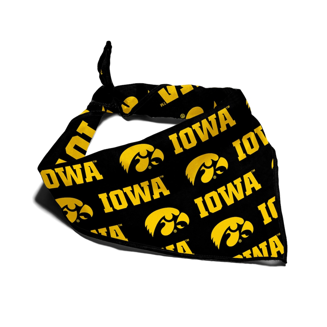 Iowa Hawkeyes NCAA Bandana for Dogs & Cats | Officially Licensed | Fits ...