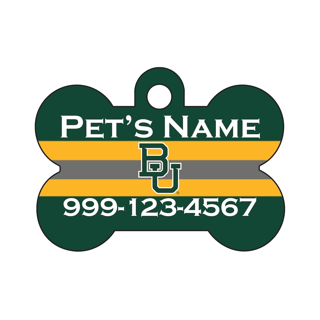 Baylor Bears Pet Id Dog Tag | Officially Licensed | Personalized for ...