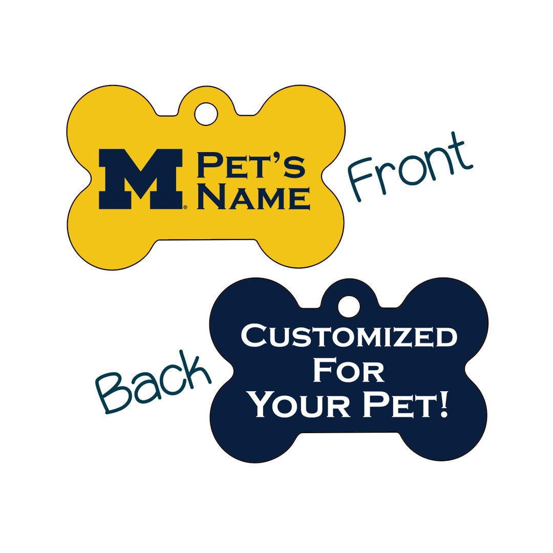 Michigan Wolverines 2-sided Pet Id Dog Tag | Officially Licensed ...
