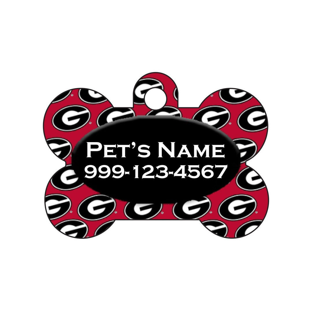 Georgia Bulldogs Pet Id Dog Tag | Officially Licensed | Personalized W ...