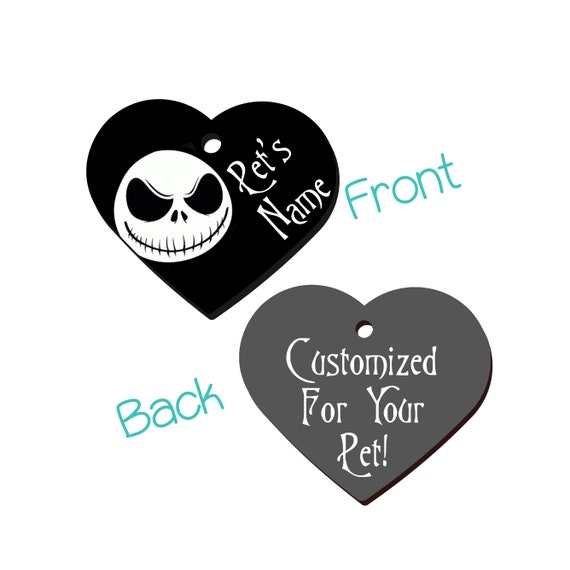 Jack Skellington 2-sided Pet Id Tag for Dogs & Cats | Etsy