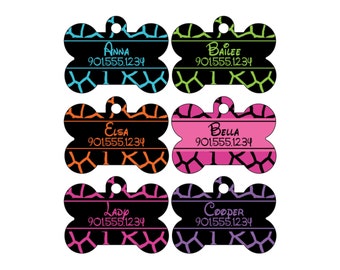 Giraffe Name Tag - Etsy
