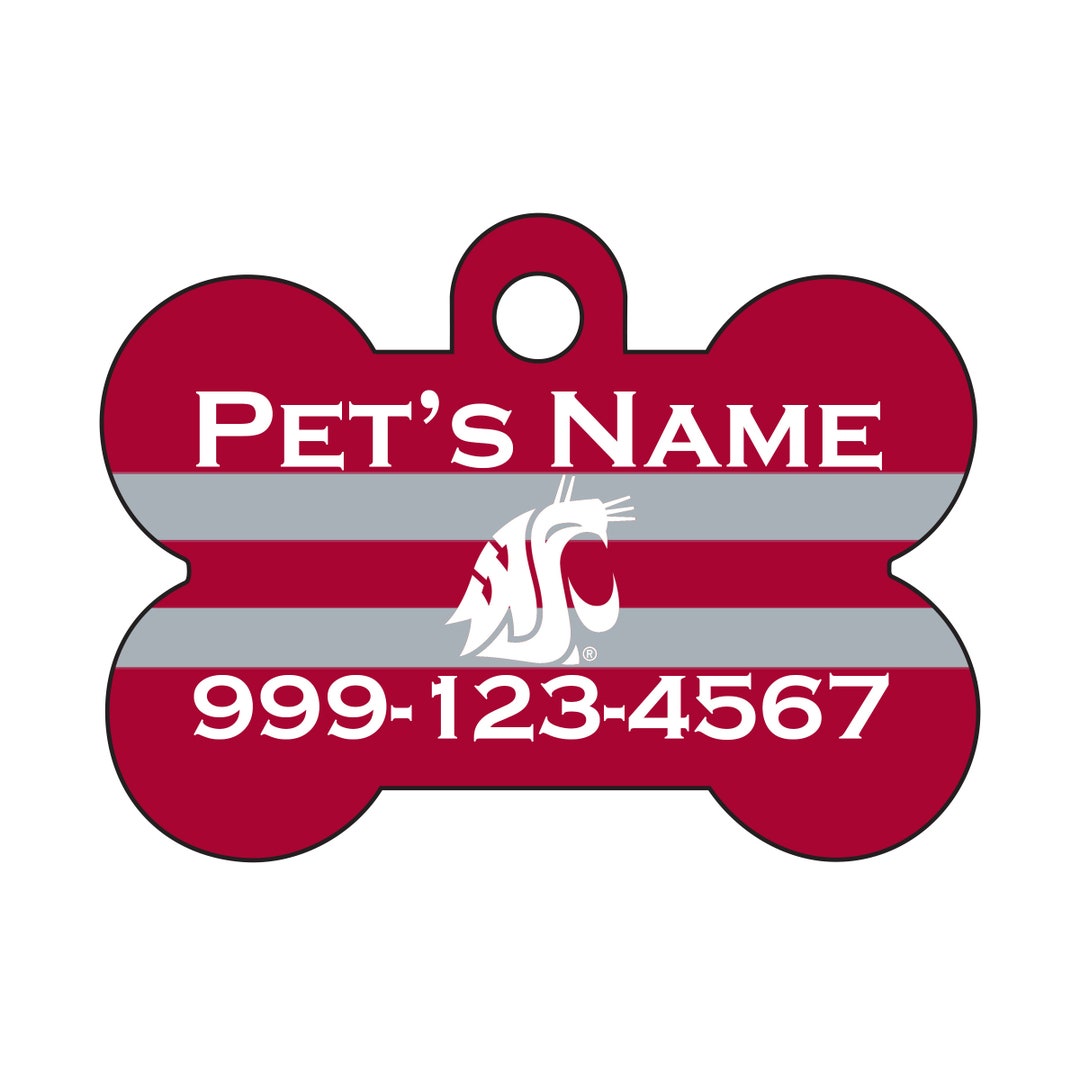 Washington State Cougars Pet Id Dog Tag | Officially Licensed ...