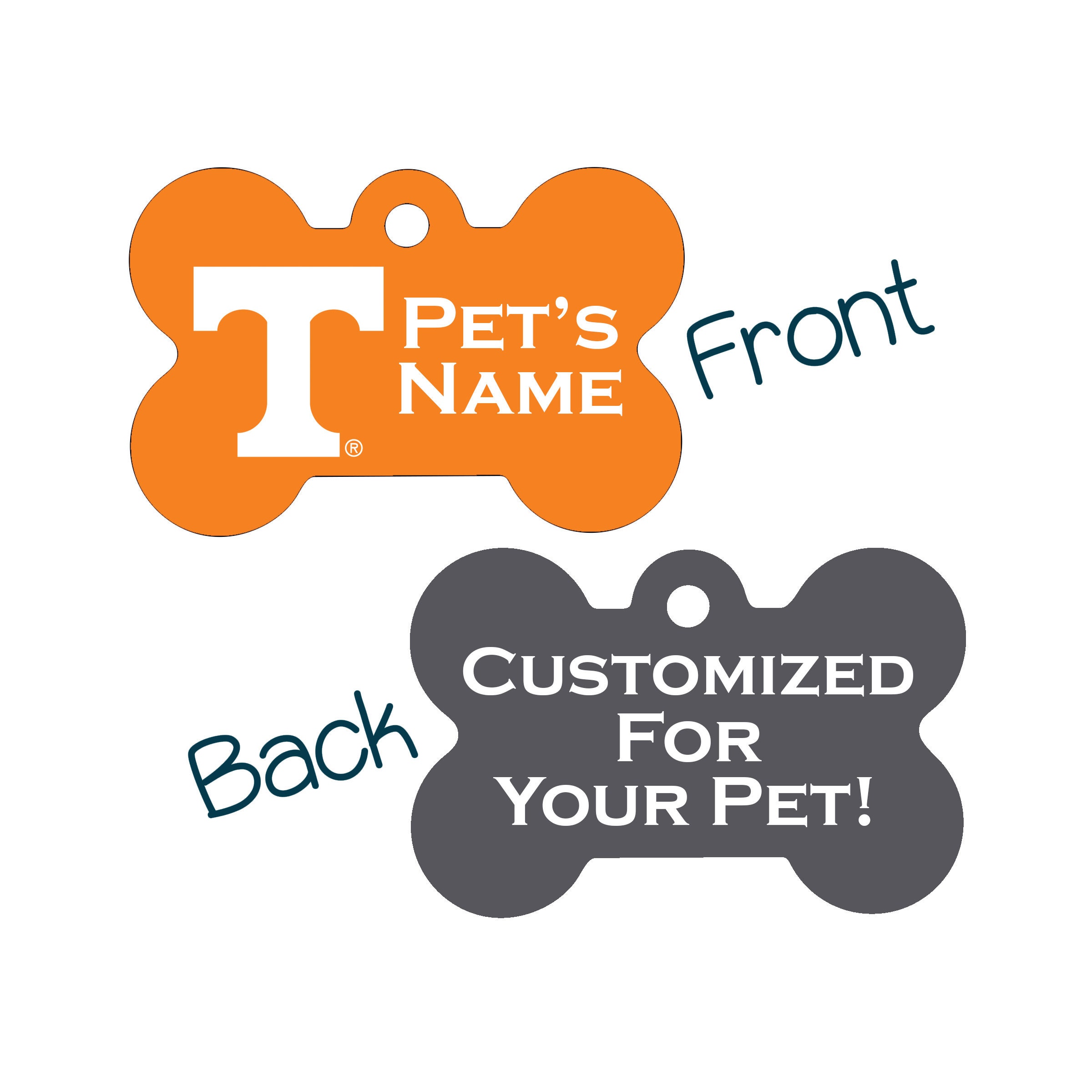 Tennessee Volunteers 2-sided Pet Id Dog Tag Officially - Etsy