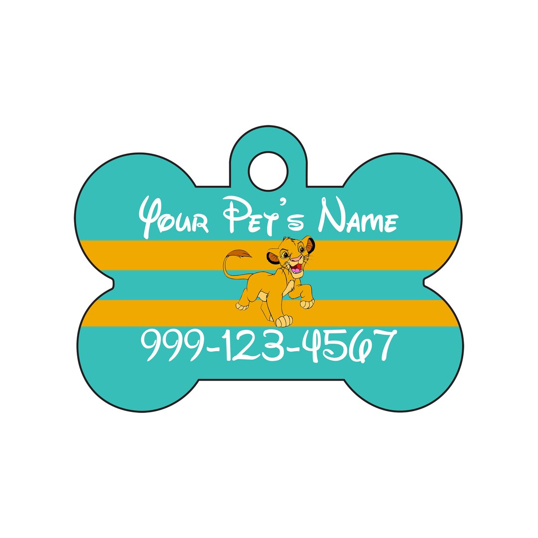 Simba | Disney Lion King | Pet Id Dog Tag Personalized for Your Pet - Etsy