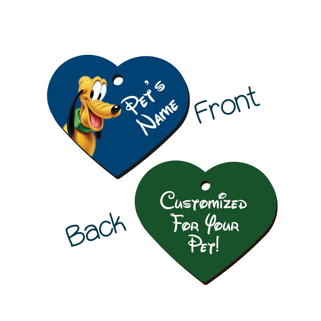 Pluto | Disney 2-sided Pet Id Tag for Dogs & Cats | Personalized for ...