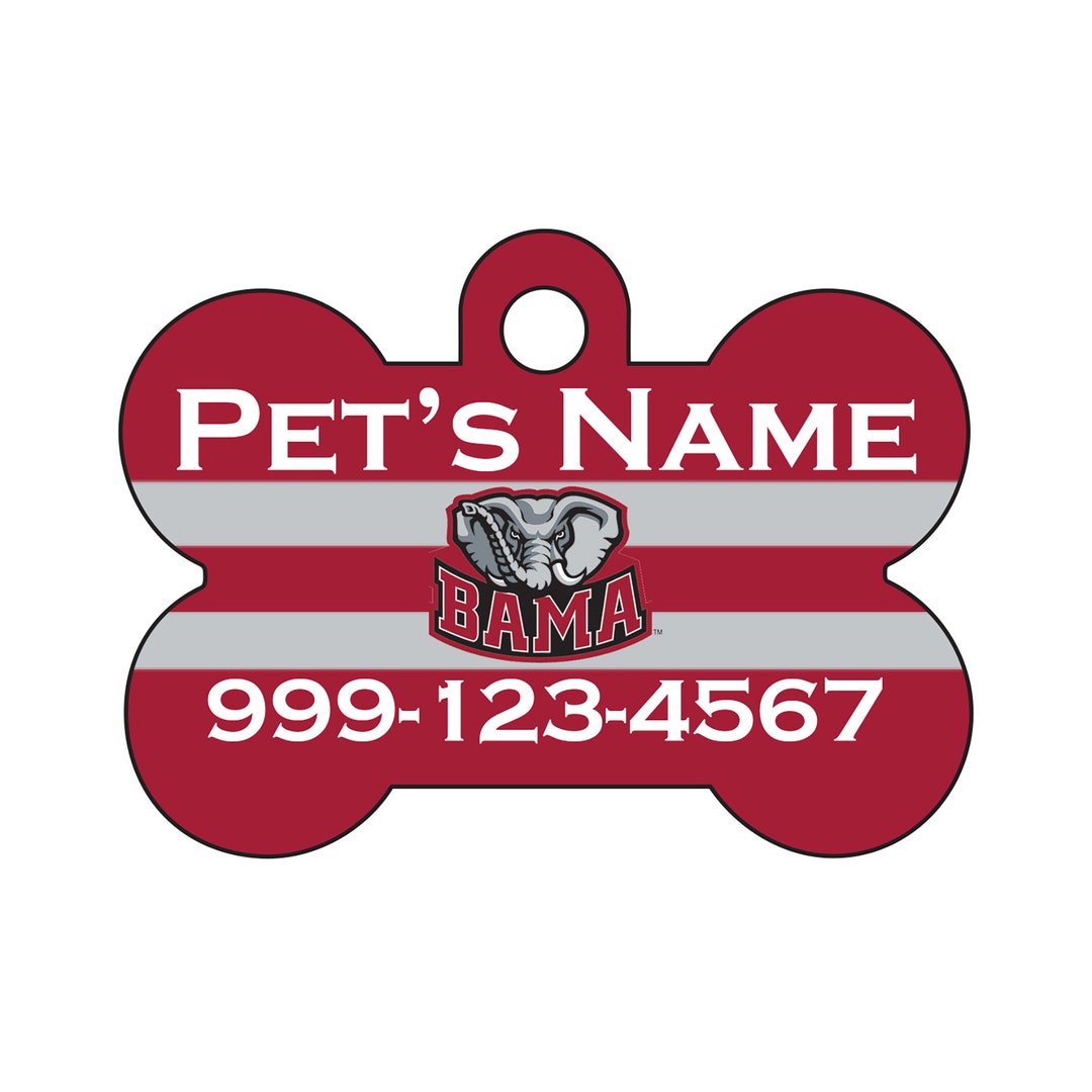 Alabama Crimson Tide Pet Id Dog Tag | Officially Licensed ...
