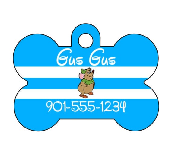 Disney Cinderella Gus Gus Pet Id Dog Tag Personalized w/ Your | Etsy