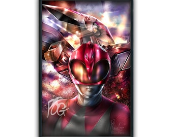 Pink Power Ranger Wall Art - Etsy