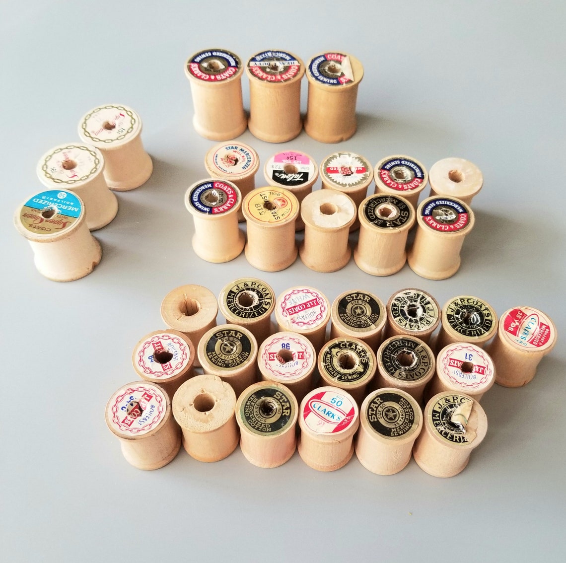 Vintage Wooden Thread Spools Wooden Spool Lot Vintage Sewing | Etsy