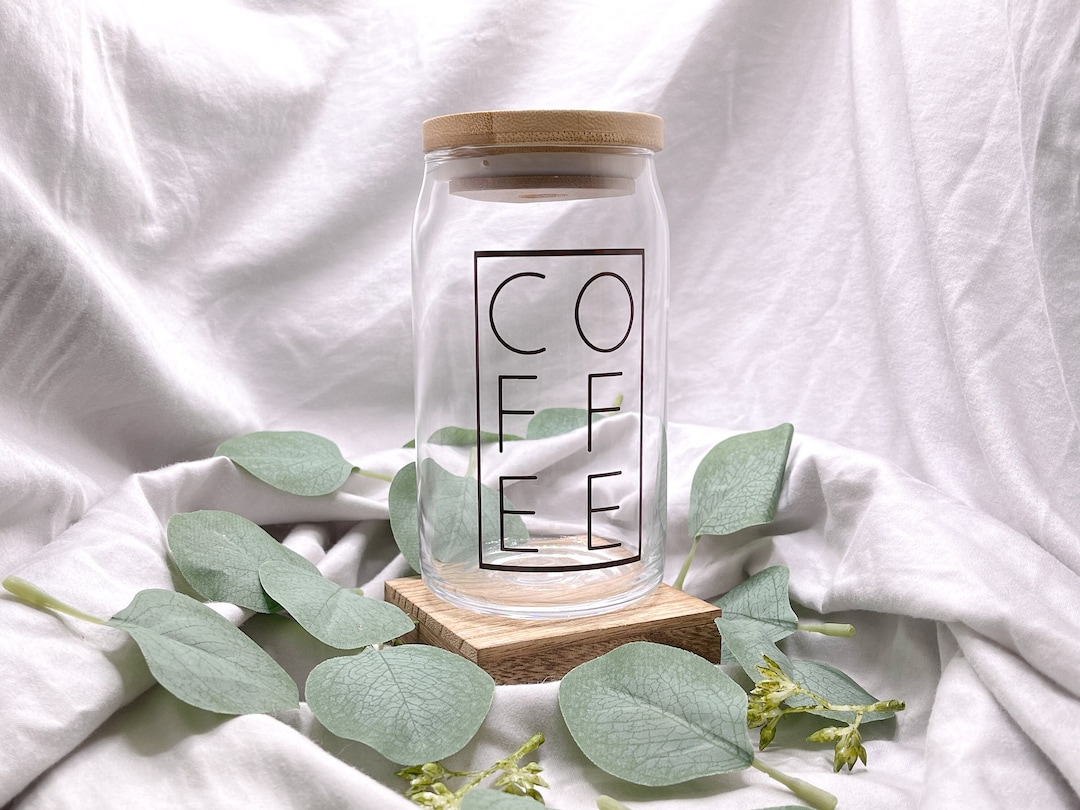 Coffee Aesthetic Glass Can Beer Can Iced Coffee or Tea Cup - Etsy