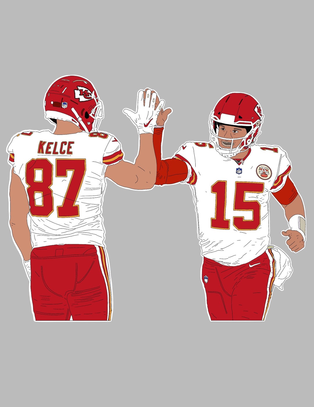 Kansas City Chiefs // Travis Kelce + Patrick Mahomes - Etsy
