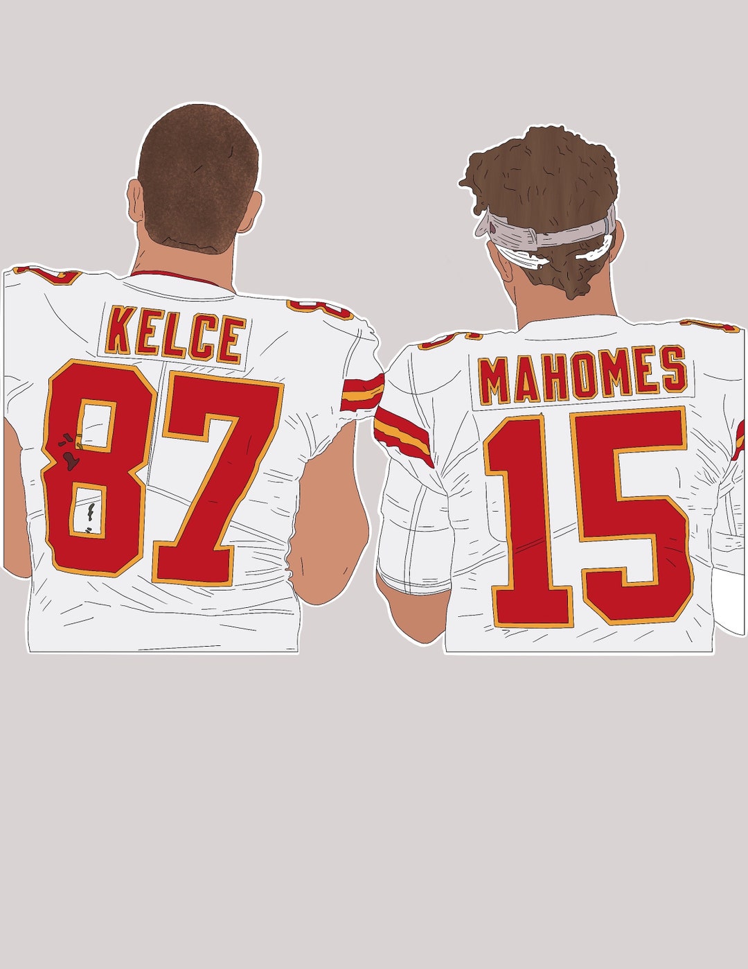 Kansas City Chiefs // Travis Kelce + Patrick Mahomes - Etsy