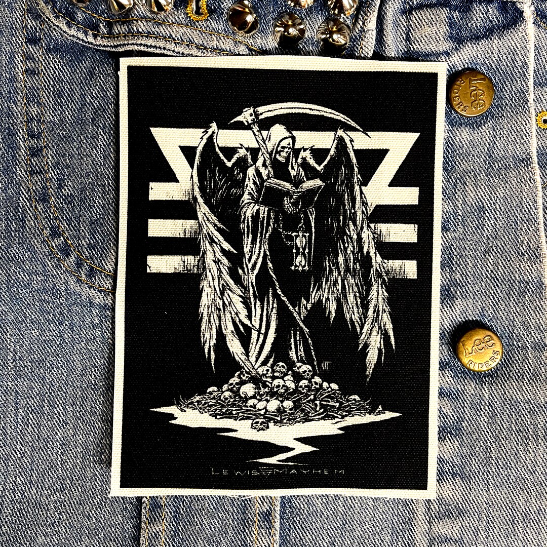 Grim Reaper, Patch, Cloth Patch, Death Patch, Scythe, Canvas Patch ...