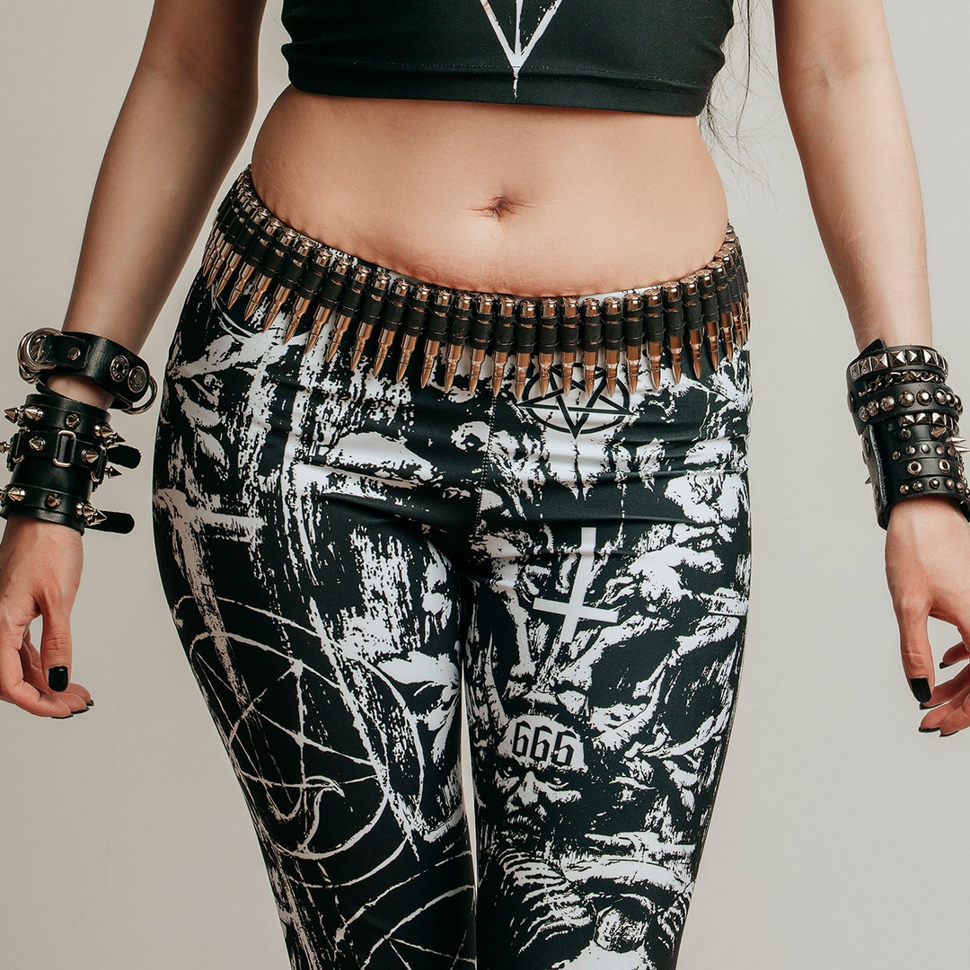 666 Leggings, Baphomet, Satanic Leggings, Satan, Devil, Hell, Lucifer ...