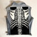 Ribcage Back Patch, Ribcage, Skeleton Patch, Bones Patch, Cloth Patch, Spine, Back Patch, Canvas ...