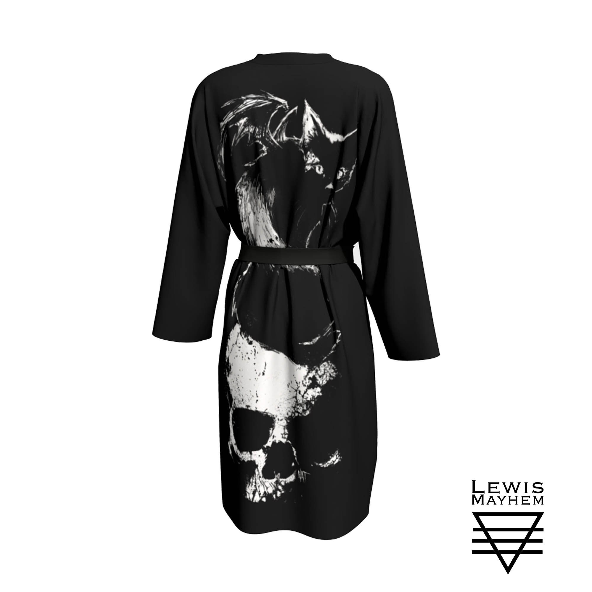 Bat cat Kimono Cat robe cat black cat cats cat clothes | Etsy