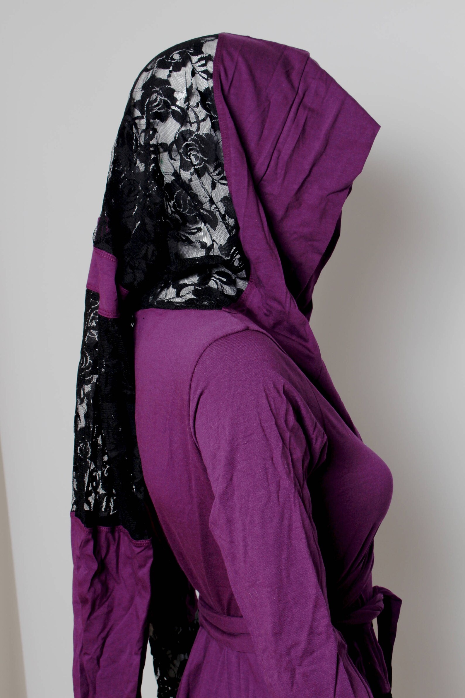 Purple goddess robe hooded dress loose dress wiccan robe | Etsy