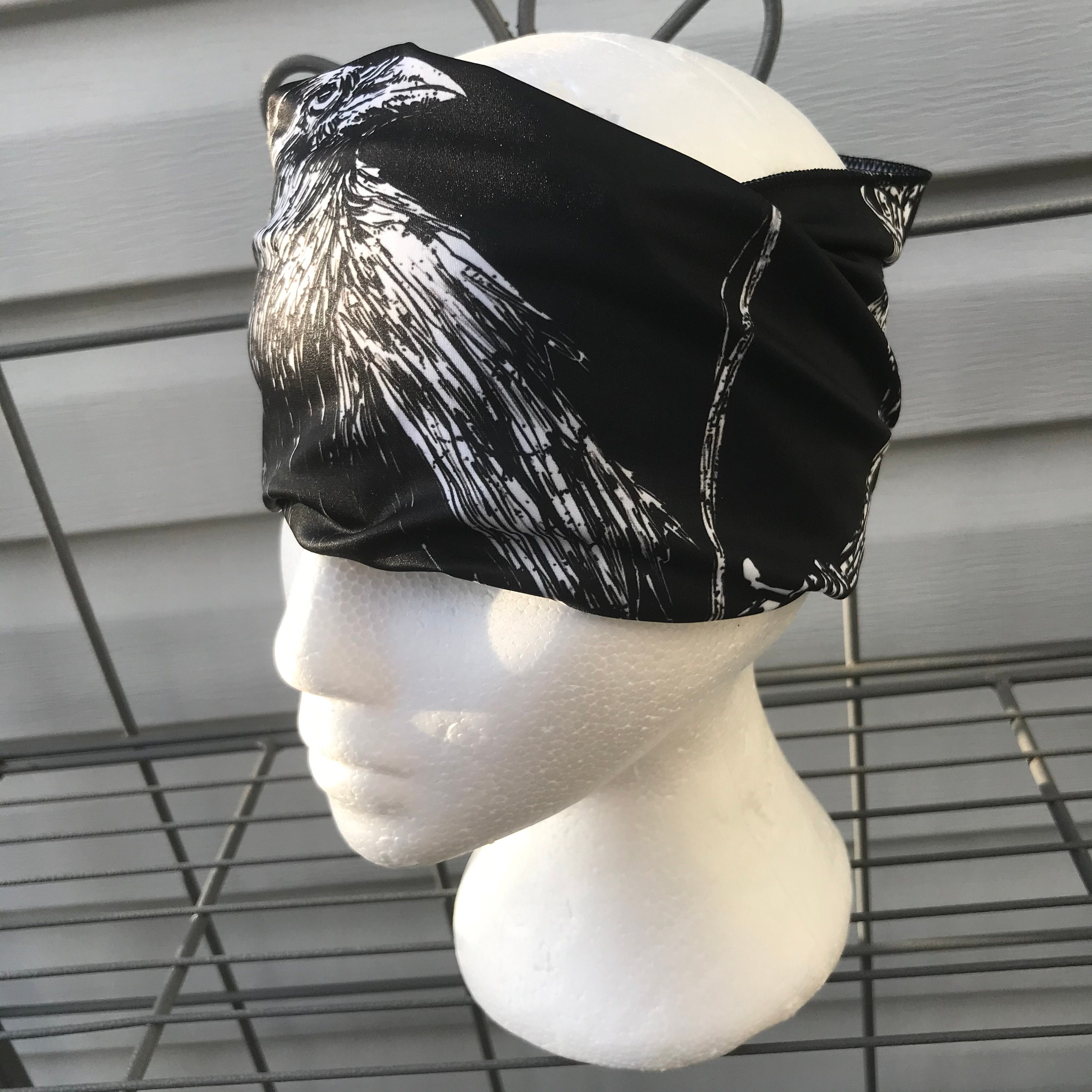 Raven Headband, Raven, Crow, Raven Bandana, Occult, Witchcraft, Crow ...