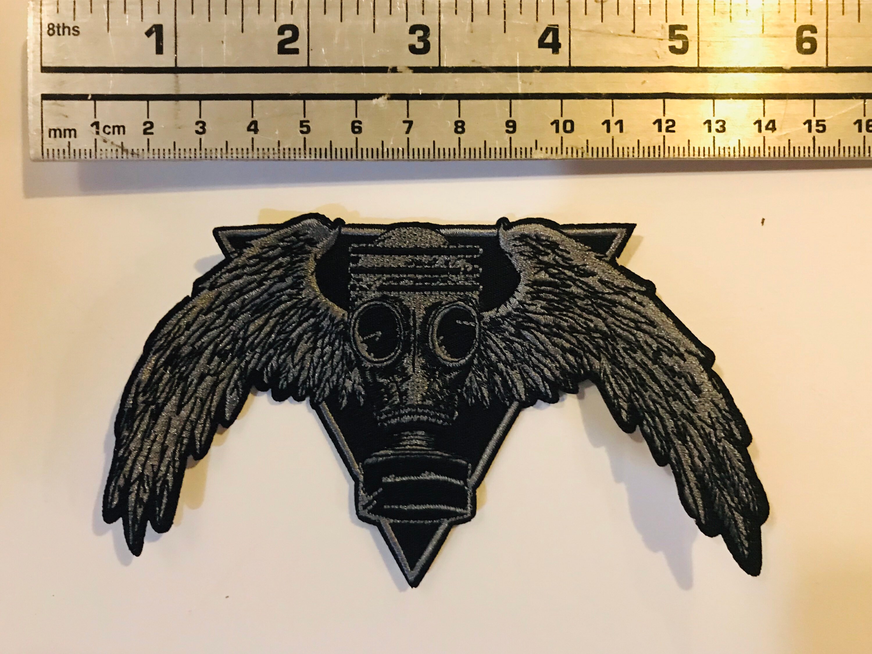 Gas Mask Patch, Grey, Skull Patch, Skeleton Patch, Wings Patch, Wings ...