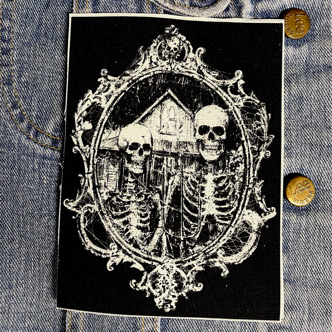 American Gothic, Patch, Cloth Patch, Canvas Patch, Skeleton Patch, Diy ...