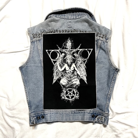 Baphomet Back Patch Canvas Back Patch Cloth Patch Satanic | Etsy